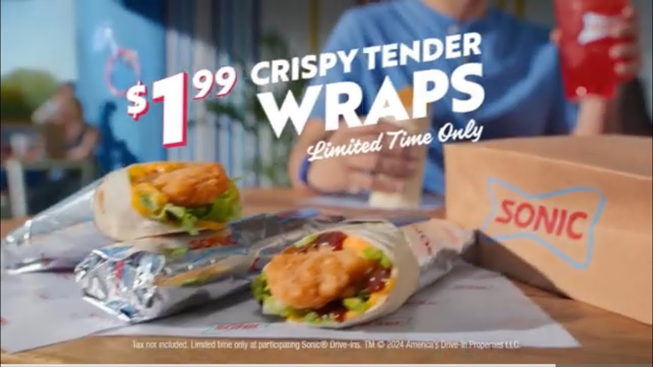 SONIC | $1.99 Crispy Tender Wraps! - YouTube