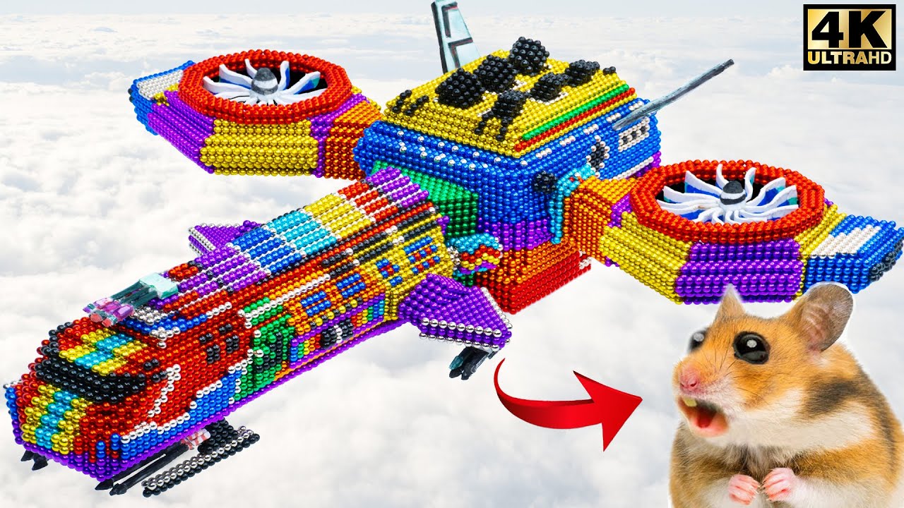 DIY - How to Make Super Fighter Aircraft For Hamster From Magnetic ...