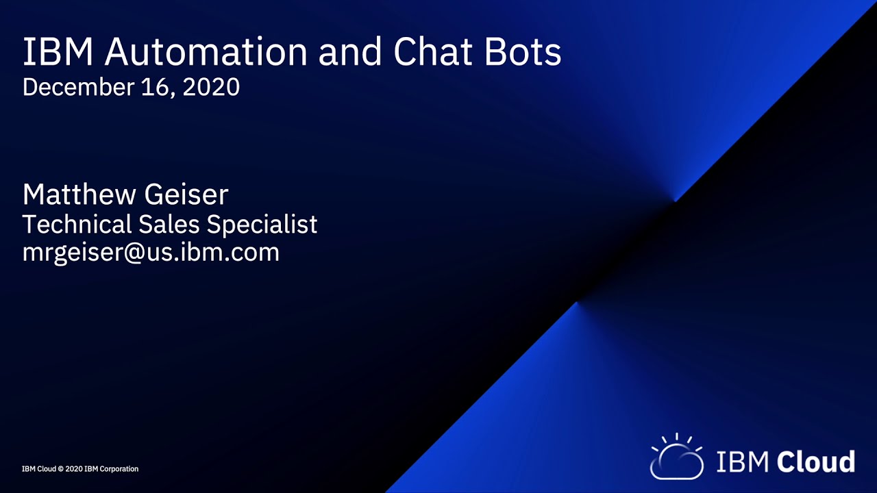 IBM Automation and Chat Bots in Action - YouTube