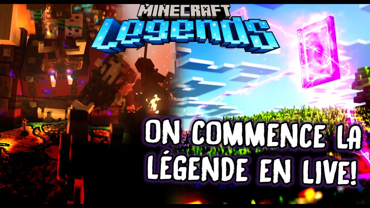 On commence la LÉGENDE en LIVE! ~ Minecraft Legends [01] - YouTube