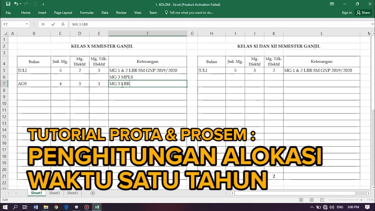 TUTORIAL PEMBUATAN PROGRAM TAHUNAN & PROGRAM SEMESTER (Part 2) - YouTube