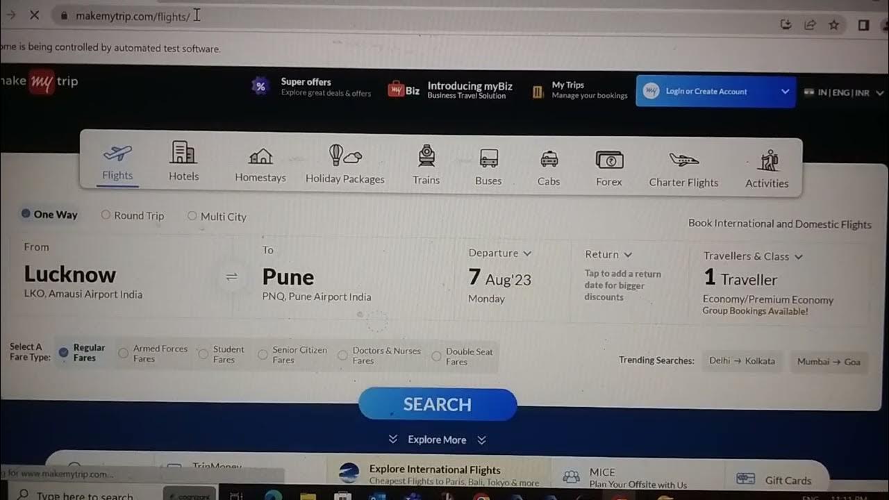 make my trip page selenium Java - YouTube