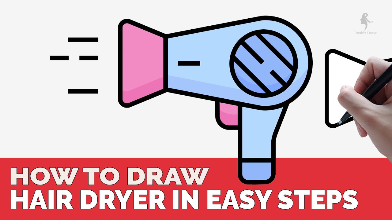 HOW TO DRAW HAIR DRYER EASY - YouTube