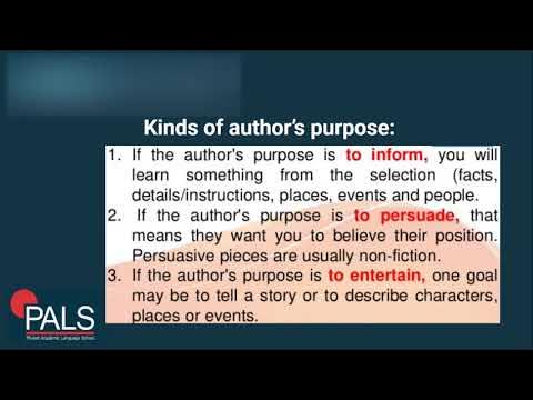 Free GED RLA Course Lesson 3 | The Author's Purpose - YouTube