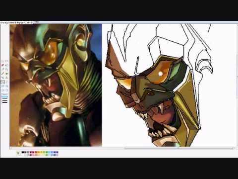 Ms Paint: The Green Goblin Speed Drawing - YouTube