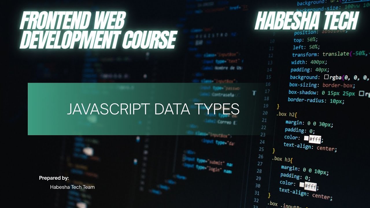 2 Javascript Datatypes - YouTube