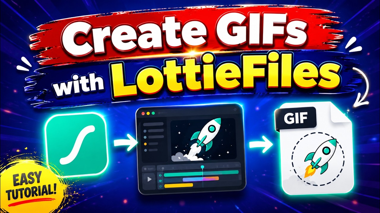 How to Create & Use GIFs with LottieFiles | Easy GIF Animation Tutorial ...