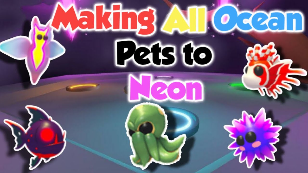Making all the ocean pets to Neon - YouTube