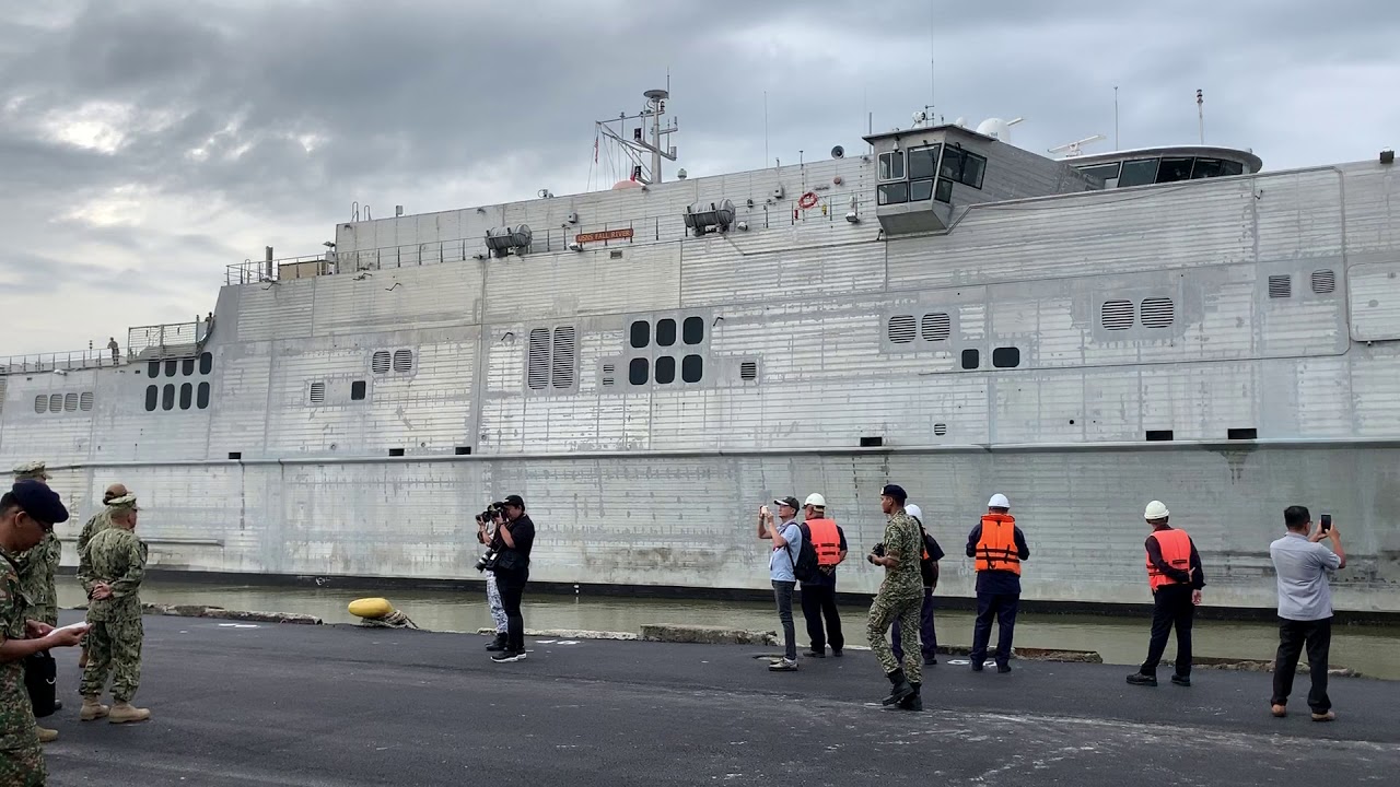 USNS Fall River arrives in Kuching - YouTube