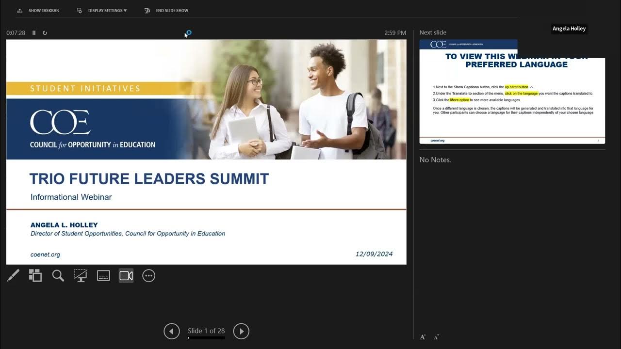 2025 TRIO Future Leaders Summit Informational Webinar - YouTube