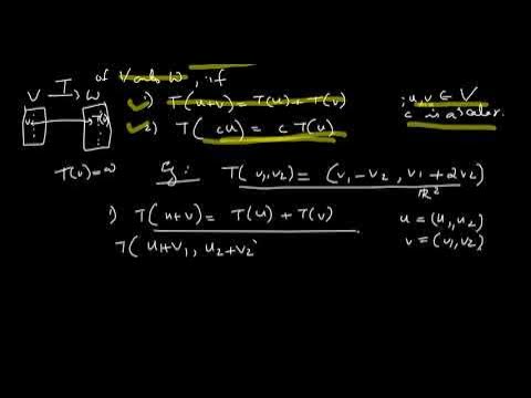 Linear Transformation- definition, example. - YouTube
