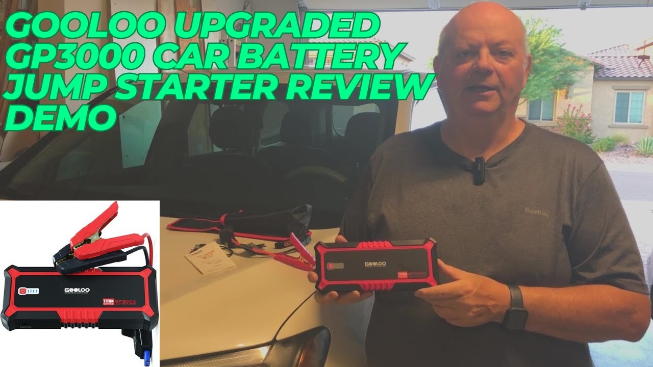 GOOLOO Upgraded GP3000 Car Battery Jump Starter Review and Demo - YouTube