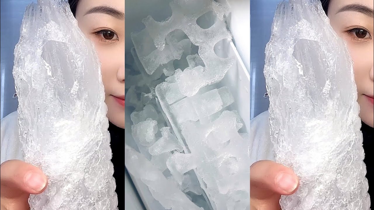 ASMR HARD ICE EATING / CRUSHED ICE / THIN ICE / CLEAR ICE - YouTube