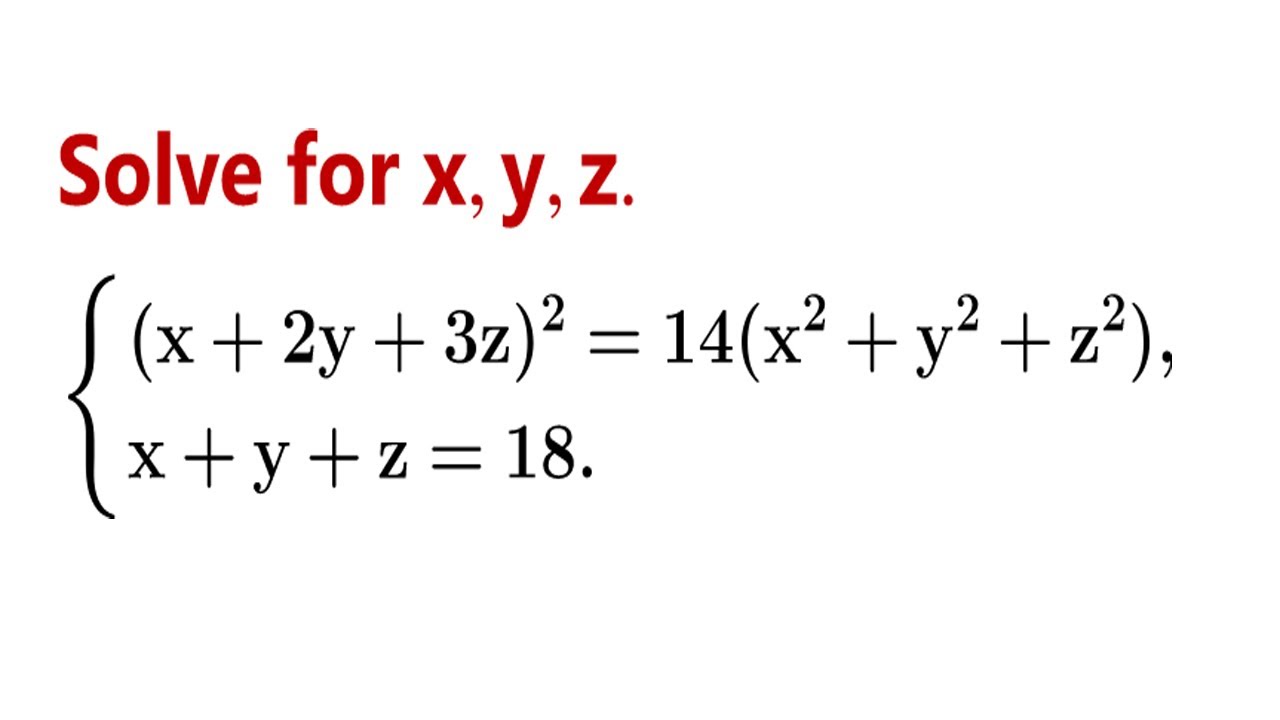 How to solve the system of equations? | You should learn the method ...