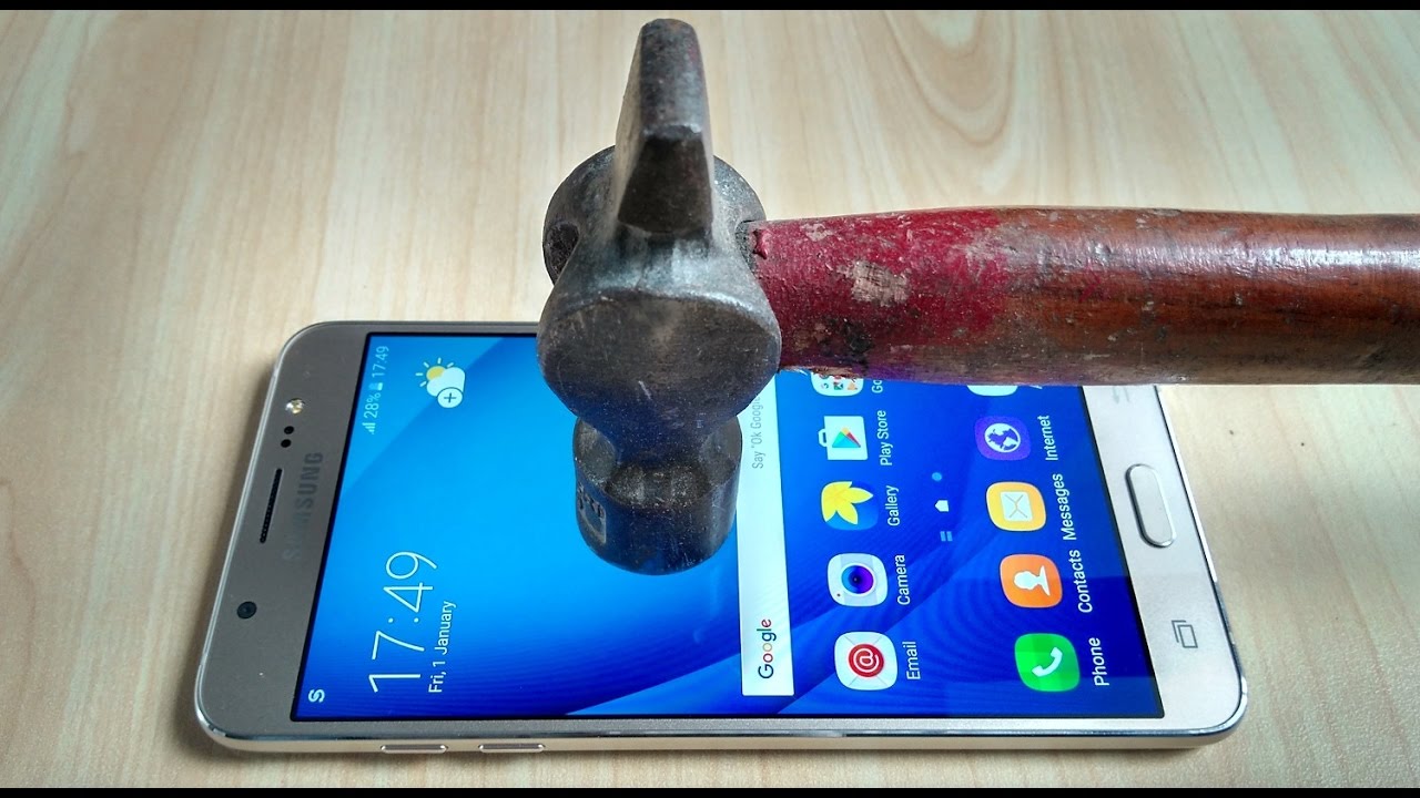 Samsung Galaxy on8 Screen Scratch Test - YouTube