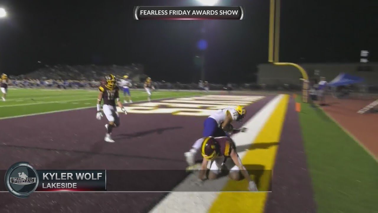 Fearless Friday 2023 Catch of the Year: Kyler Wolf of Lakeside - YouTube