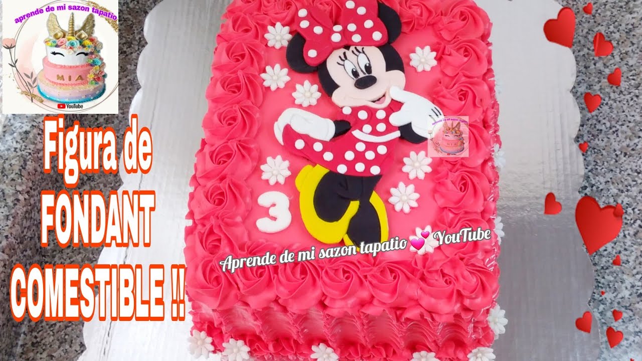 Pastel De Crema De Mantequilla De Minnie Mouse Rojo