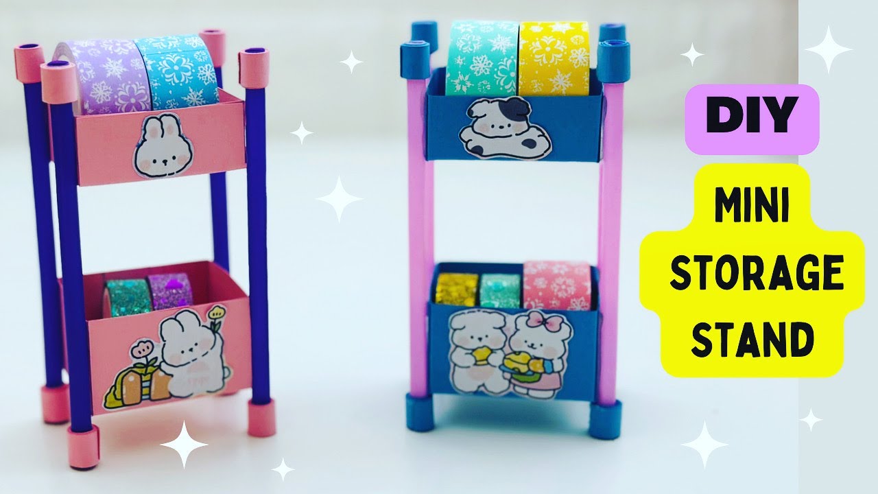 DIY MINI PAPER Storage Stand / PAPER CRAFT/ Small Storage Box DIY ...