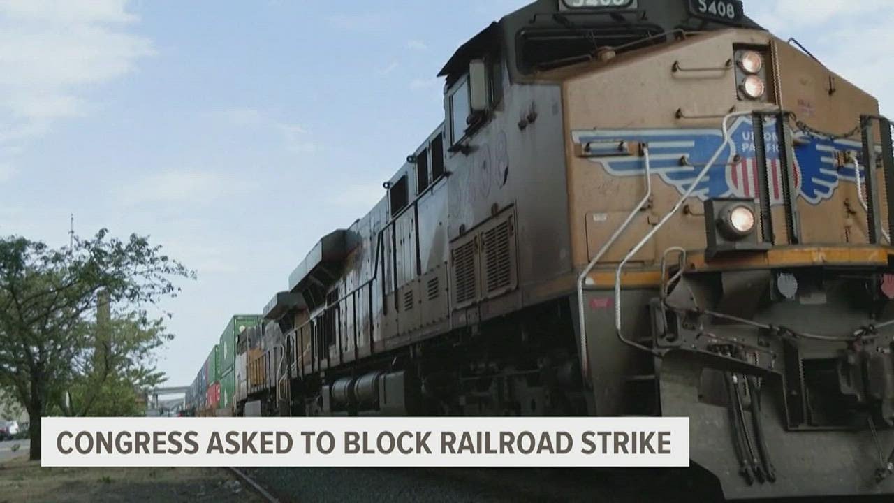 Biden calls on congress to block railroad strike - YouTube