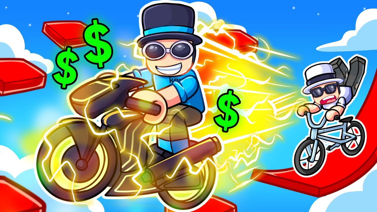 Racing For $100,000 In Roblox BIKE OBBY! - YouTube