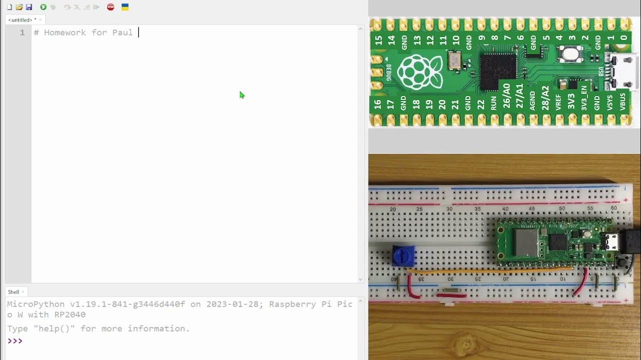 Reading a 0-100 value from a Potentiometer with RPi PICO - YouTube