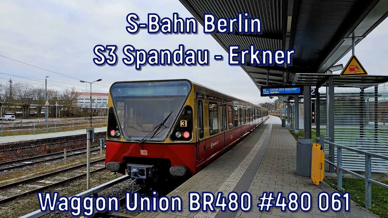 S-Bahn Berlin - Linie S3, Waggon Union BR480 #480 061 - YouTube