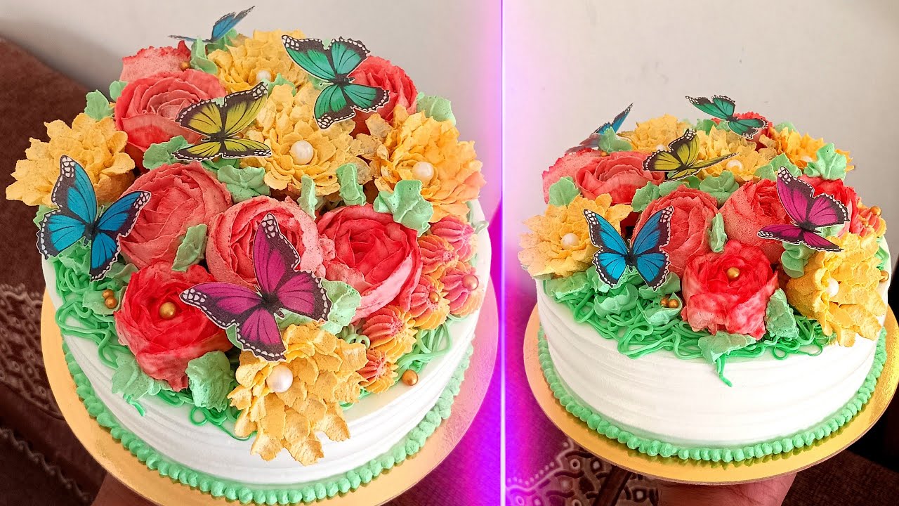 Easy cake design | Viral Cake design | New trending cake | Birthday ...