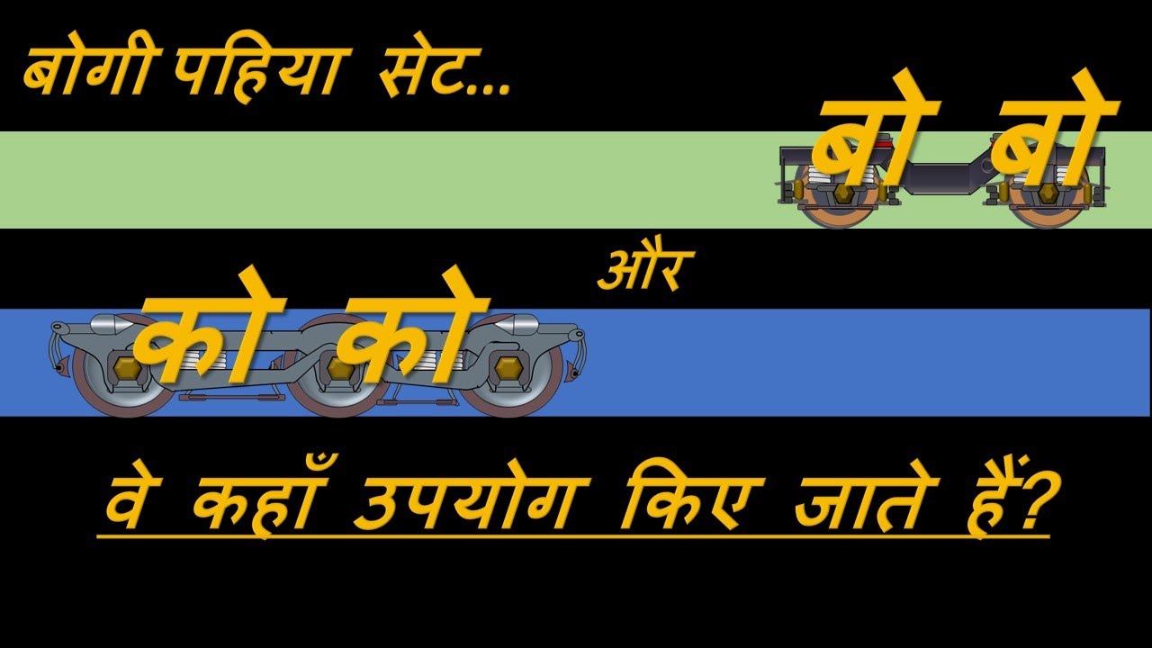 लोकोमोटिव बोगी (व्हील सेट) के प्रकार, बो-बो, को-को (BoBo, CoCo bogies ...