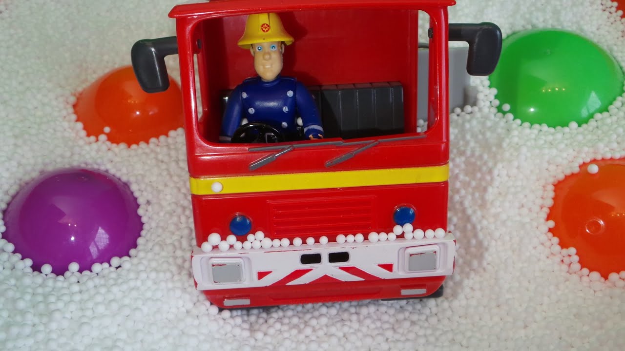 FIREFIGHTER FIREMAN SAM +JUPITER FIRE ENGINE SNOW LUCKY DIP AND ...
