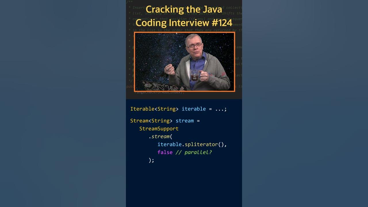Can You Create A Stream With From An Iterable Cracking The Java Coding Interview Youtube