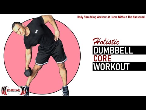 Complete CORE Workout with a Dumbbell. Home Dumbbell Core Workout with ...