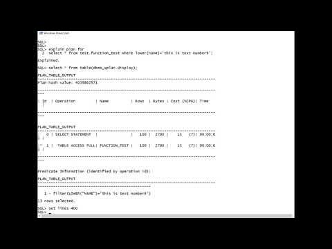Practical use of Function based index in Oracle database - YouTube