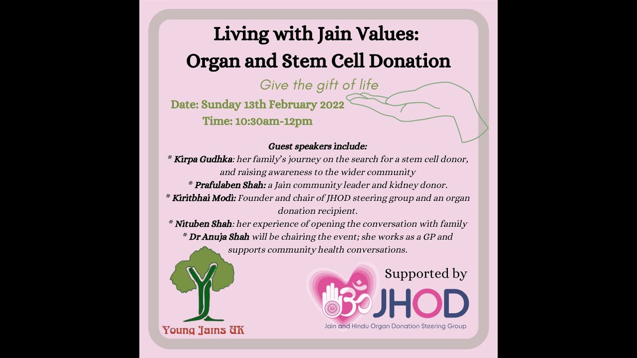 Living with Jain Values: Organ and Stem Cell Donation - YouTube