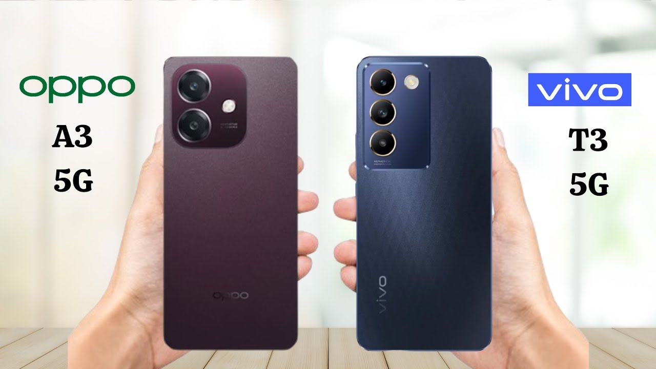 Oppo A3 5G Vs Vivo T3 5G - Full Comparison 2024 - YouTube