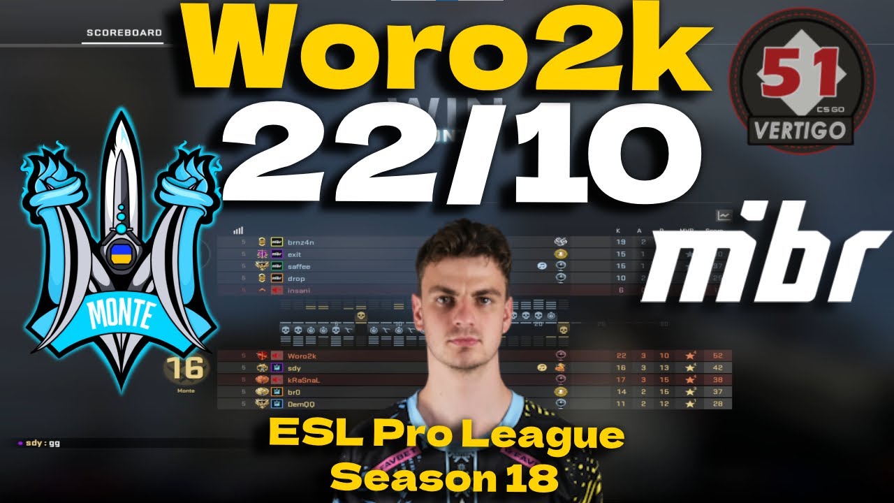 CSGO POV Monte Woro2k (22/10) vs MIBR (Vertigo) @ ESL Pro League Season ...