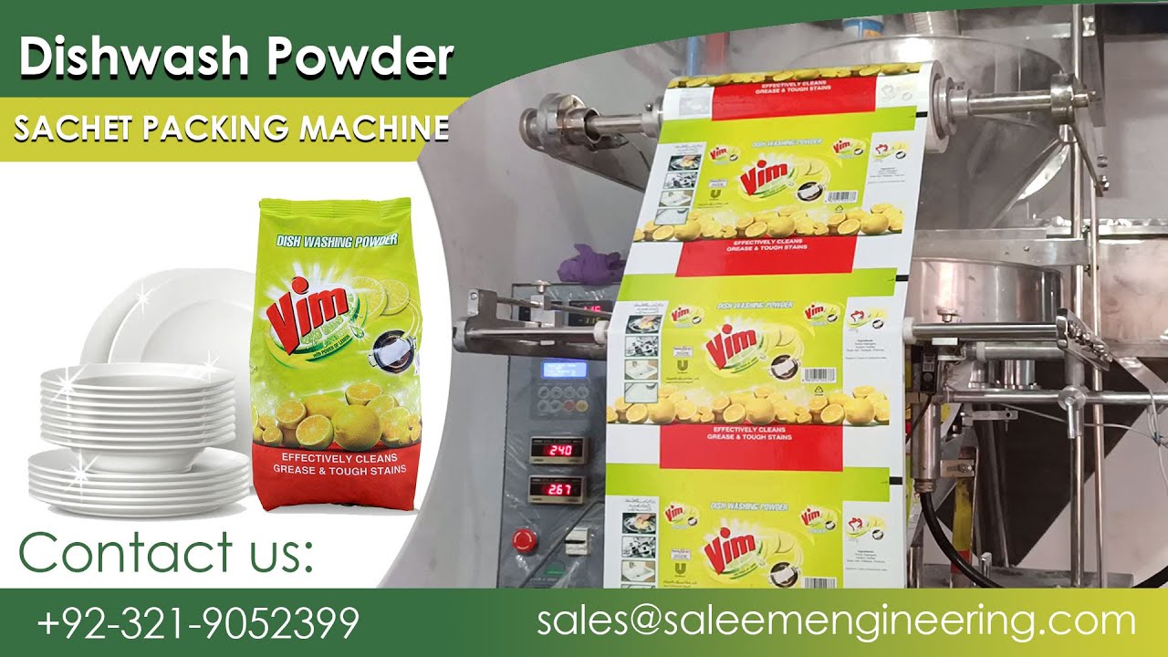 Detergent Powder Sachet Packing Machine - YouTube