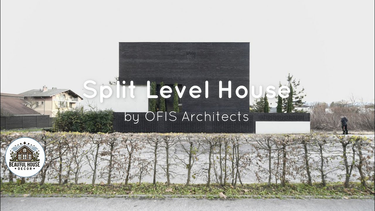 Black Brick Beauty of The Split Home: OFIS Architects' Split Level ...