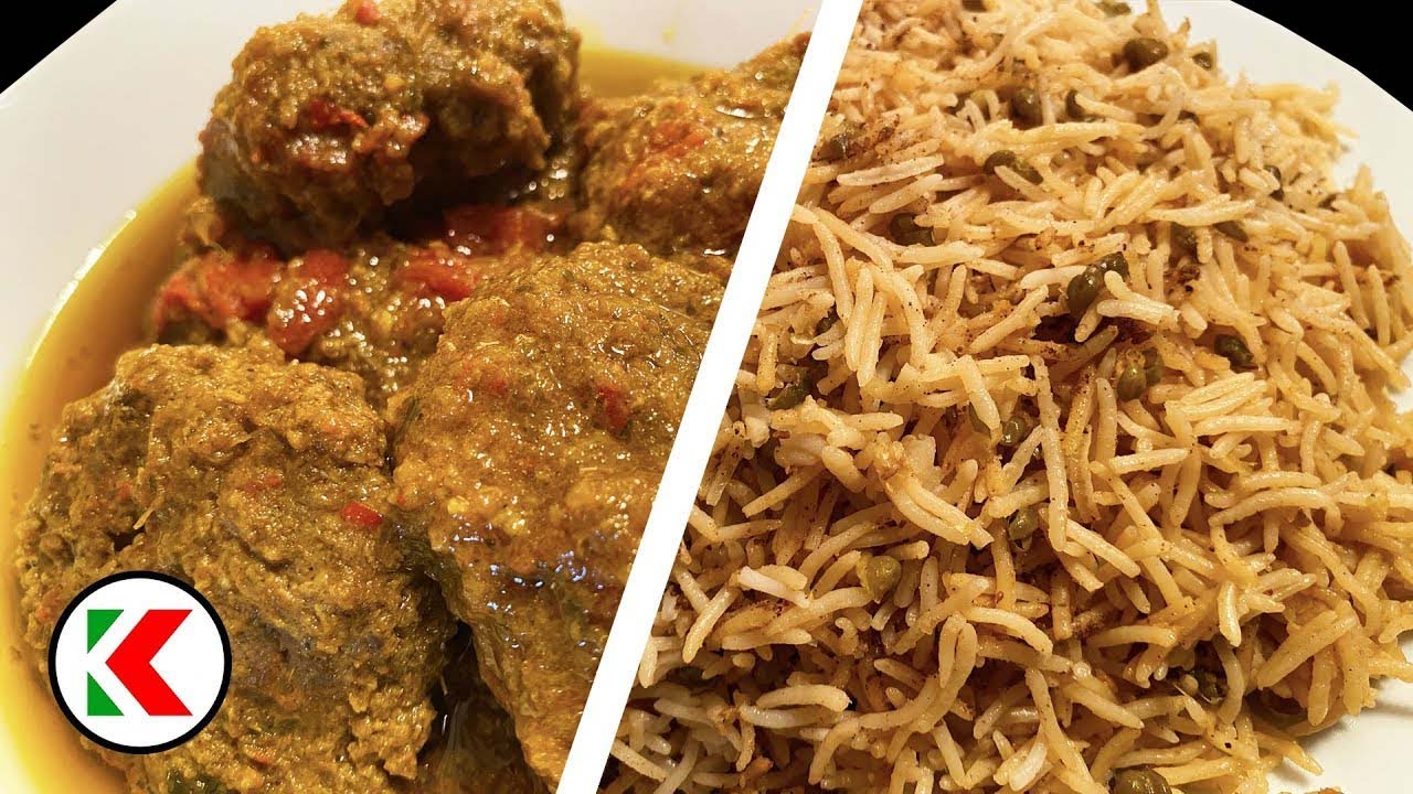 Afghani Mash Pulao Kofta Recipe / Mung Beans Rice + Meat Balls - ماش ...