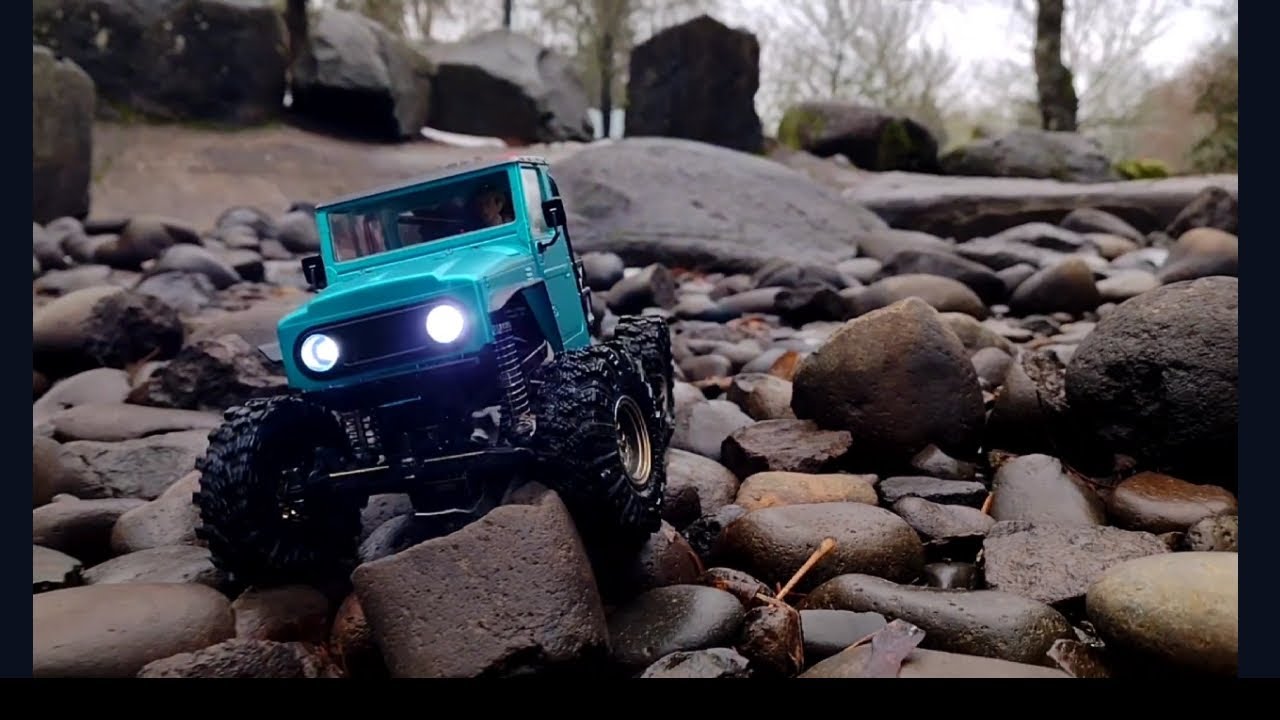 INJORA IR40 1/18 SCALE BDY ON TRX4M DEFENDER CHASSIS FIRST RUN AND ...