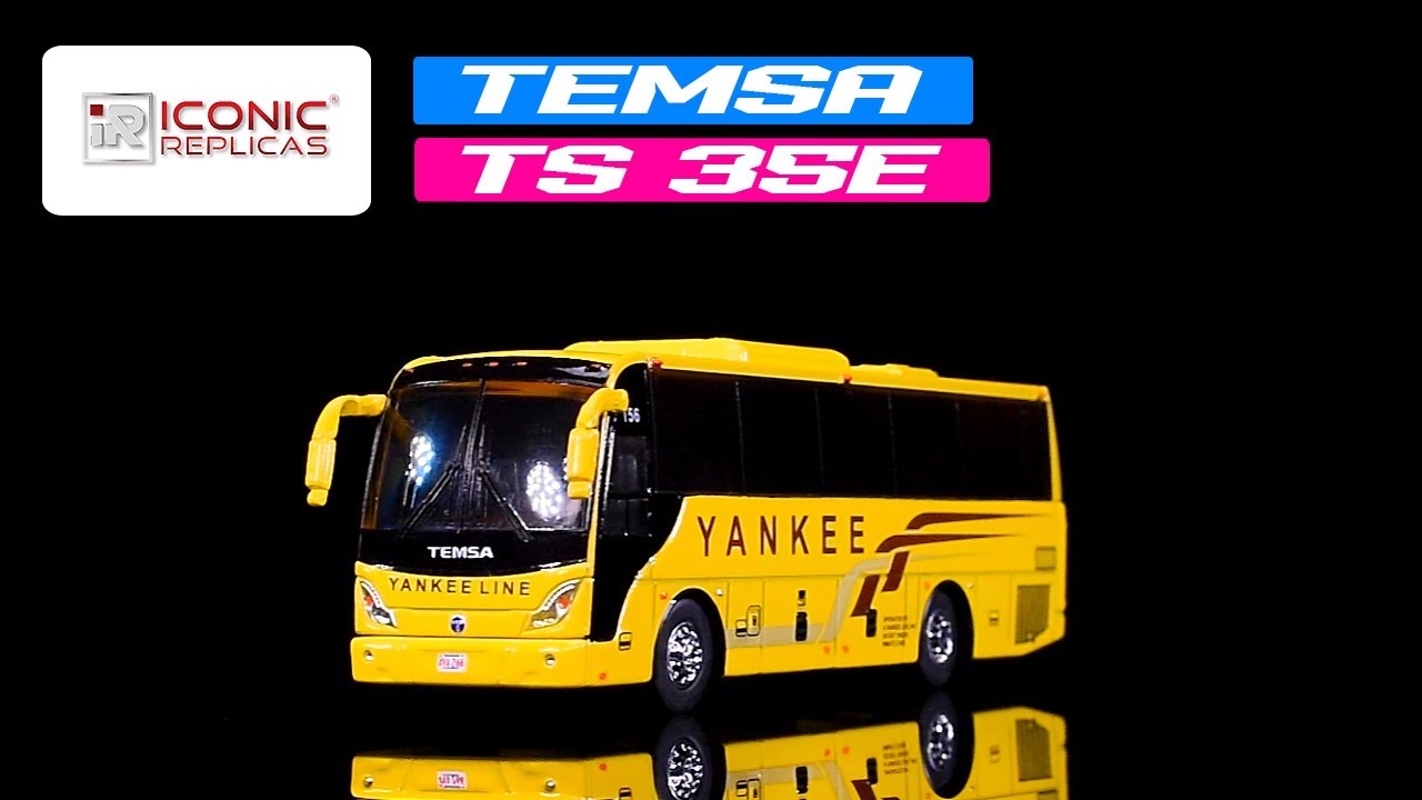 TEMSA TS 35E Coach Bus Yellow "Yankee Trails" 1/87 (HO) Diecast Model ...