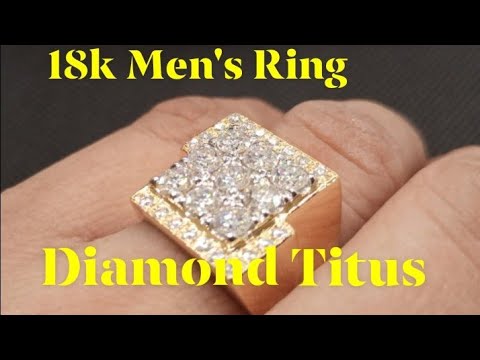 How To Make This Men's Ring With Diamond Titus 18k Yellow Gold. Tatak ...