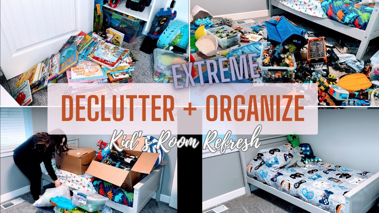 DECLUTTER + ORGANIZE WITH ME! | KID'S ROOM + TOY DECLUTTERING ...