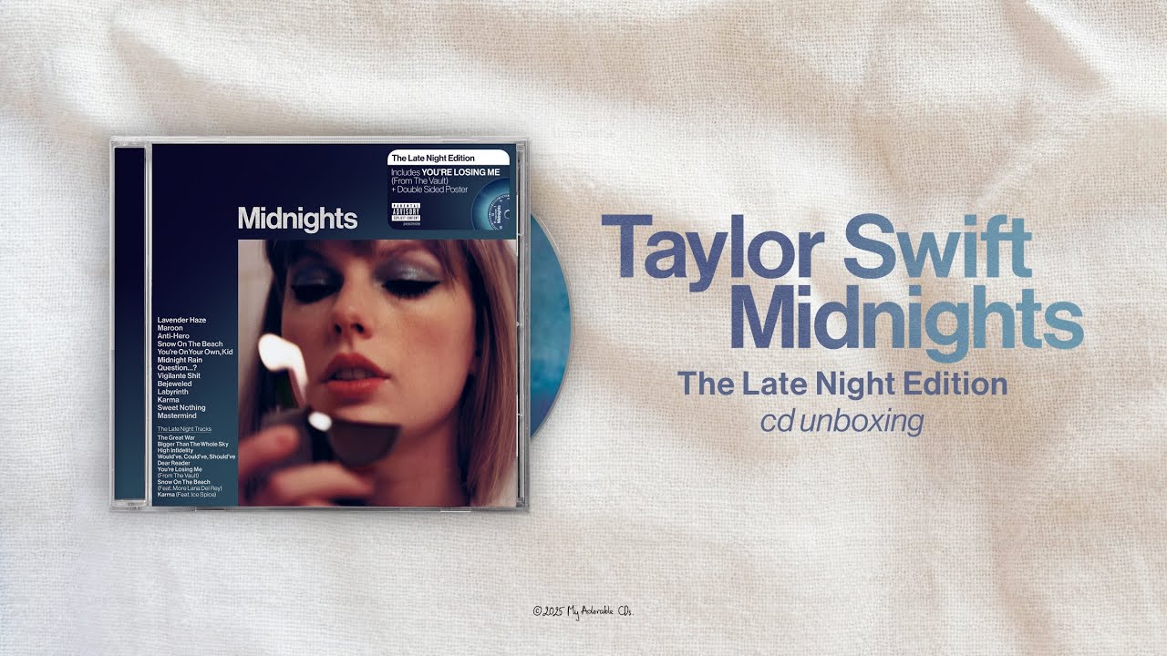 Taylor Swift | Midnights (The Late Night Edition) | CD Unboxing - YouTube