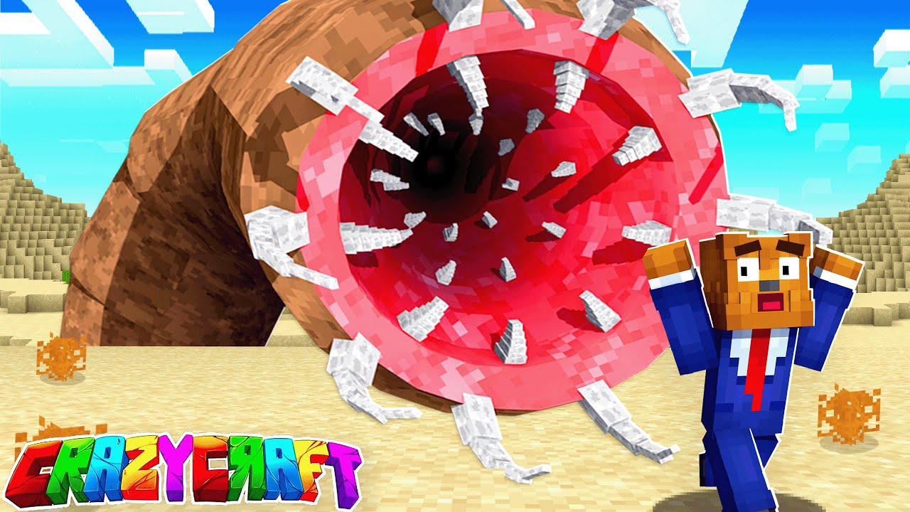 Dune SANDWORM In Minecraft Crazy Craft - YouTube