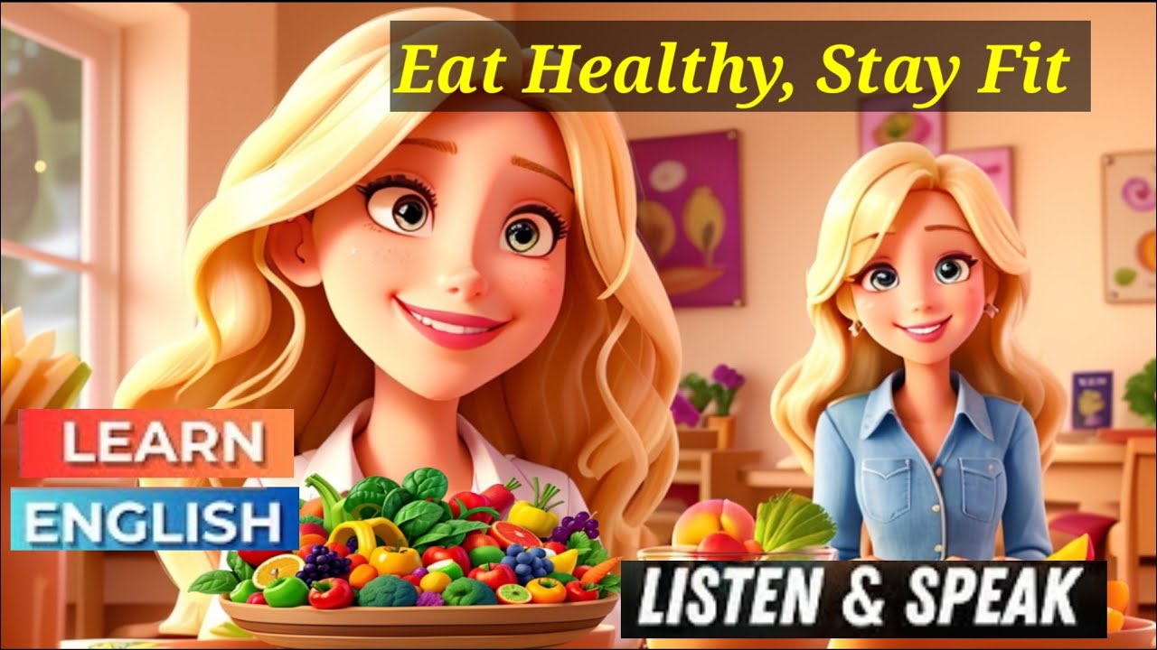 Eat Healthy Stay Fit | Improve Your English | English Listening Skills ...