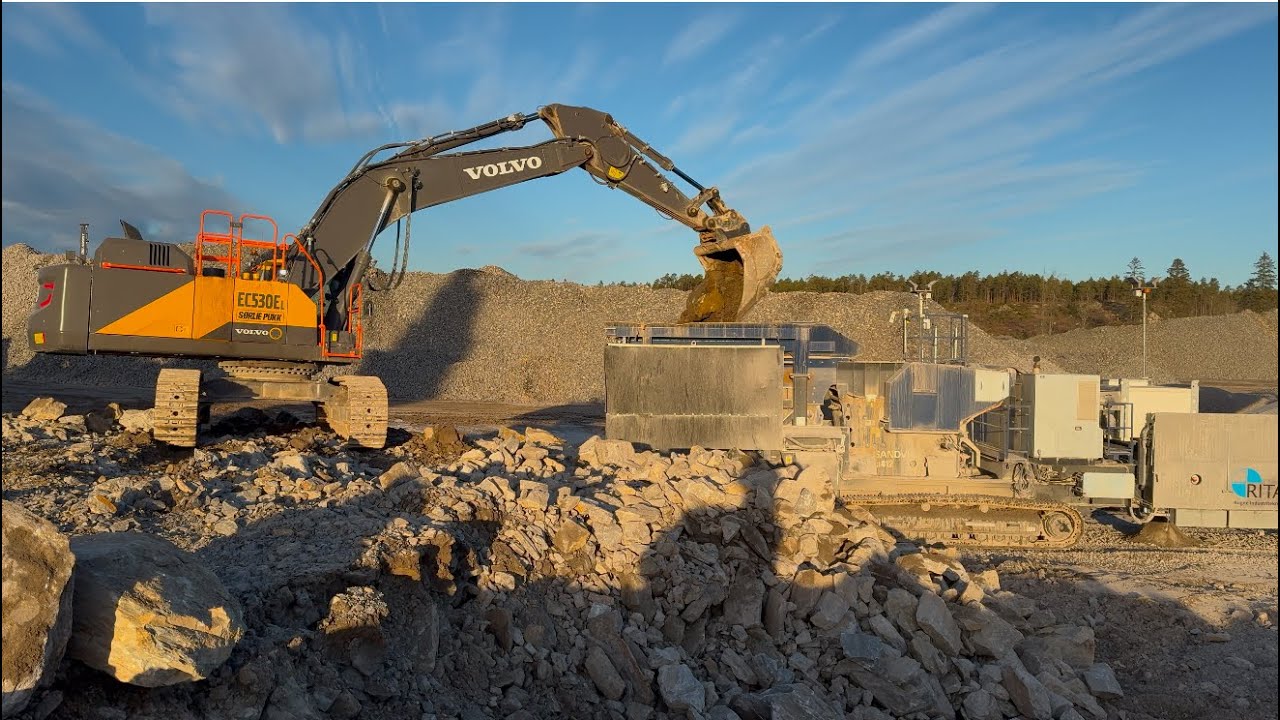 volvo 530 excavator feed jonsson 1208 mobile stone crusher! Heavy ...