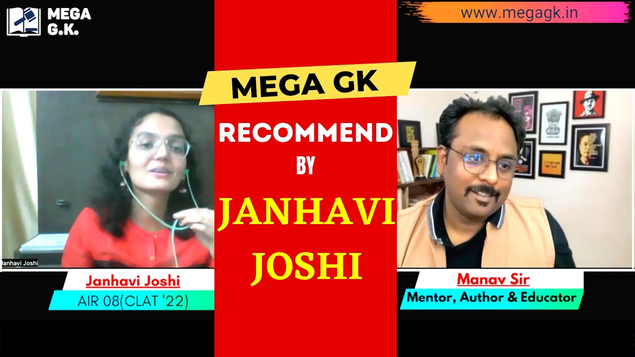 Mega GK is Recommend By JANHAVI JOSHI | Manav Sir | CLAT 2023 - YouTube