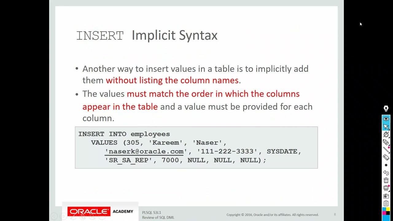 DB Advanced lec5 sql in PL/SQL part1 - YouTube