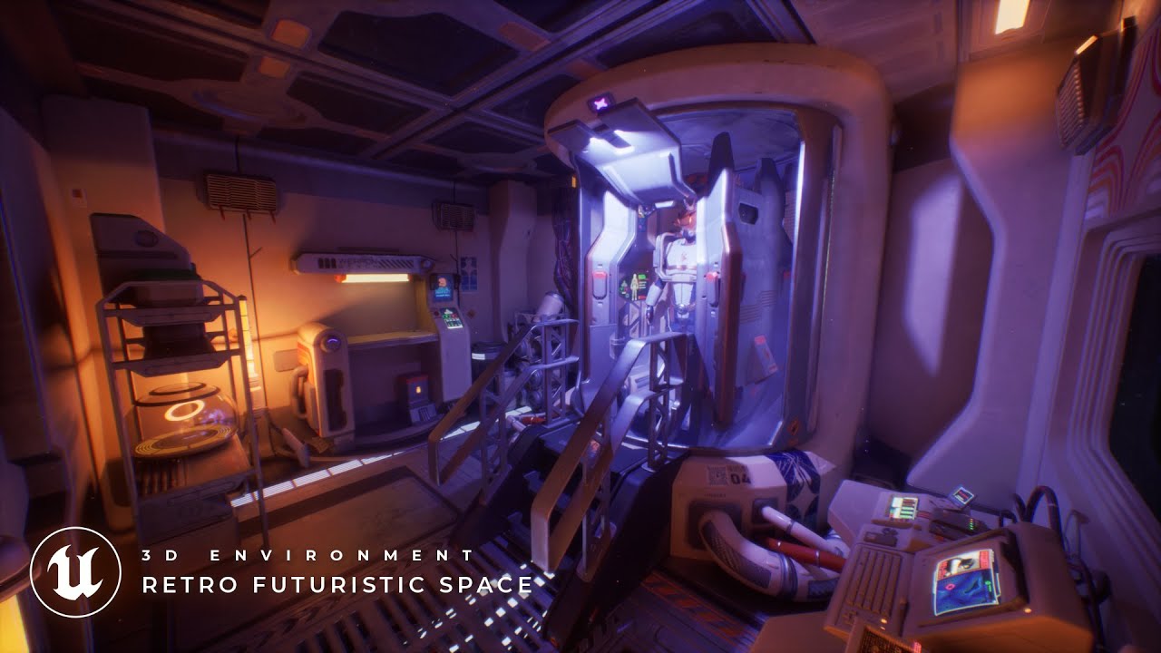 [ Unreal Engine 5 ] Retro Futuristic Space : 3D Environment Art - YouTube