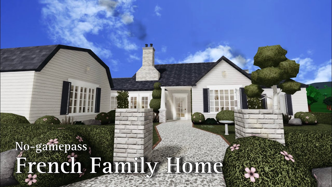 BLOXBURG: French Family Home | No-Gamepass | Speedbuild | Roblox - YouTube